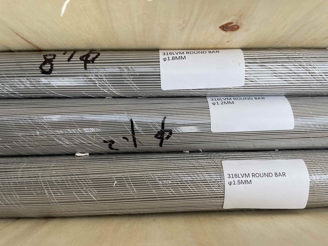 316LVM UNS S31673 스테인리스 ASTM F138 막대기 및 철사 ASTM F139 지구 및 장